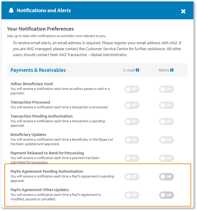PayTo Agreements FAQs – ANZ Digital Services Help