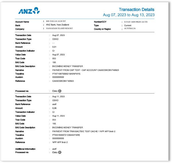 Account Report Types – ANZ Digital Services Help