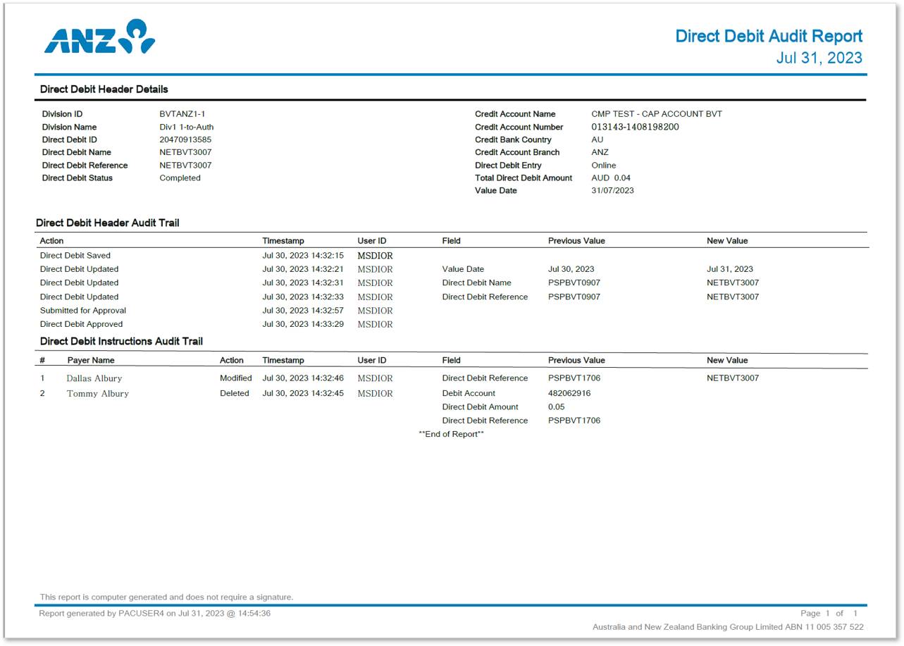Report Types – ANZ Digital Services Help