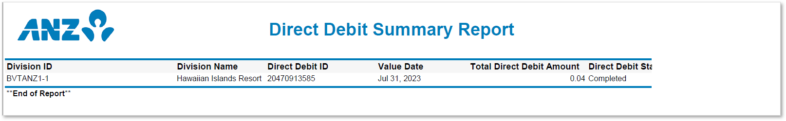 Report Types – ANZ Digital Services Help