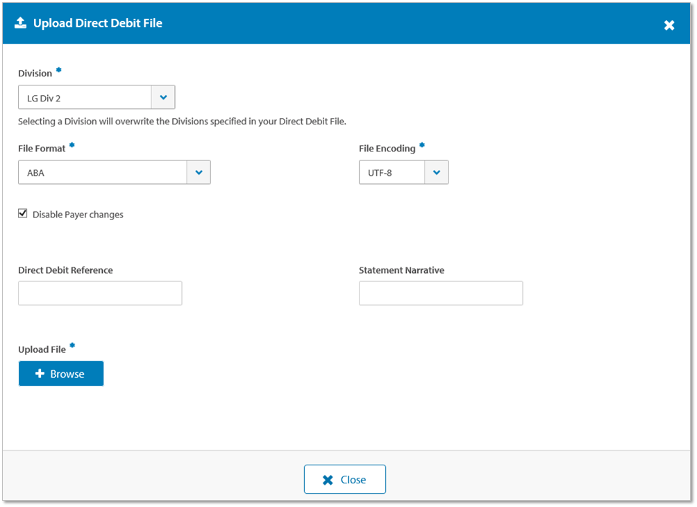 Upload Direct Debit File – ANZ Digital Services Help