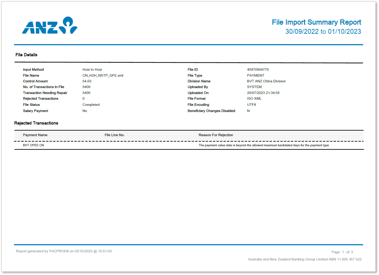 Payment Report Types – ANZ Digital Services Help