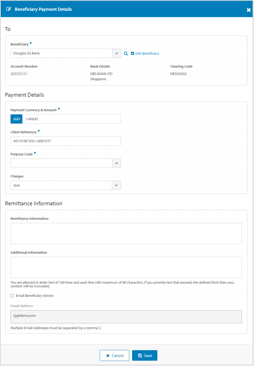 Create FAST Payment (Singapore) – ANZ Digital Services Help