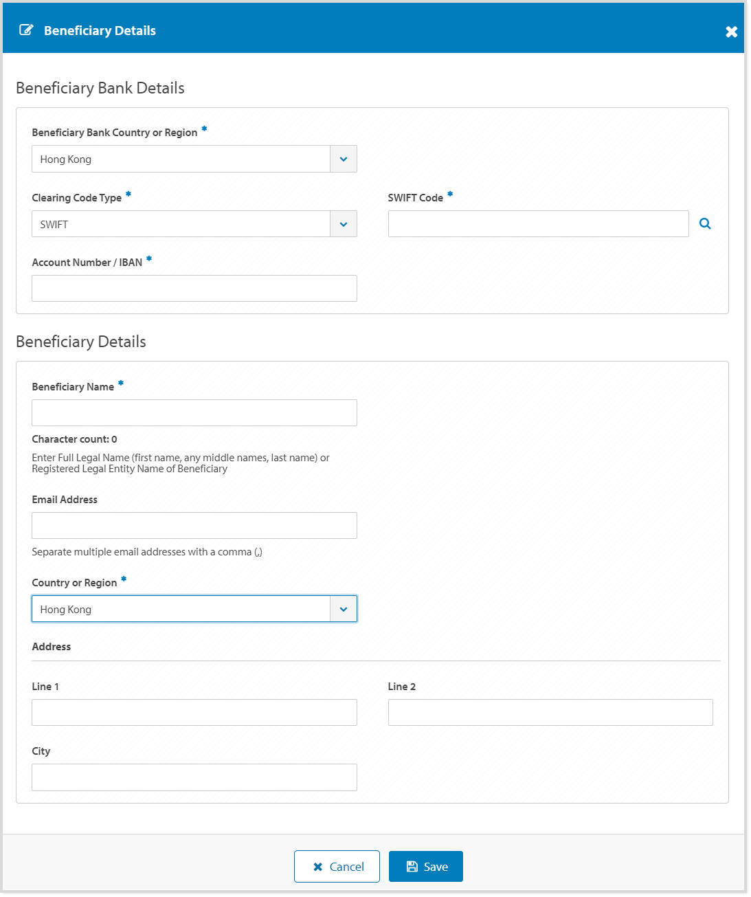 Create Multibank Payment Template – ANZ Digital Services Help